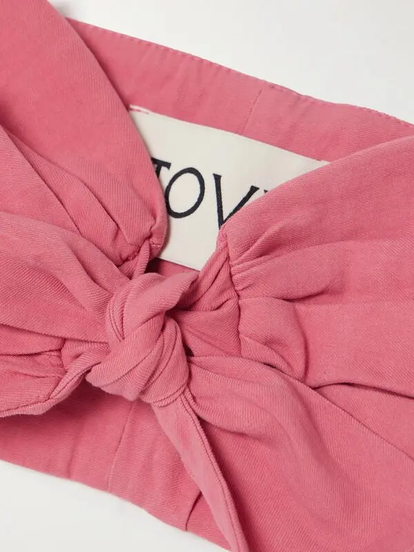 Tove Sleeveless Tie-front Cropped Top
