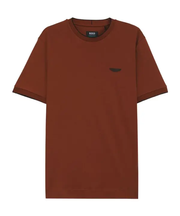 Hugo Boss Logo-plaque Cotton T-shirt