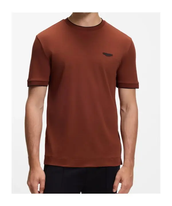 Hugo Boss Logo-plaque Cotton T-shirt
