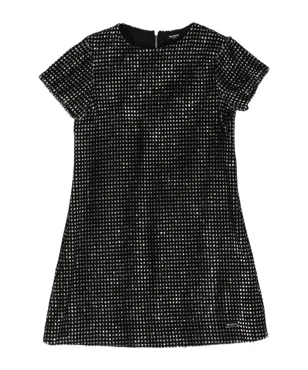 Balmain Sequin-embellished Short-sleeve Dress