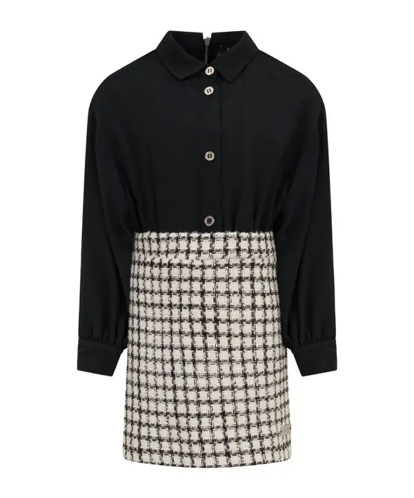 Balmain Collared Long-sleeved Dress