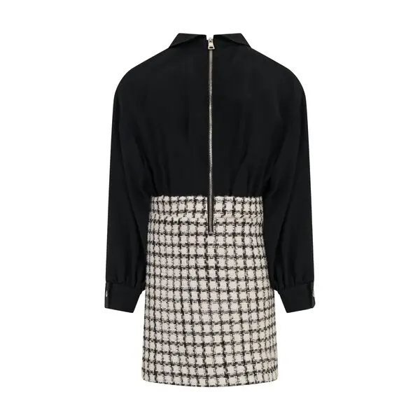 Balmain Collared Long-sleeved Dress