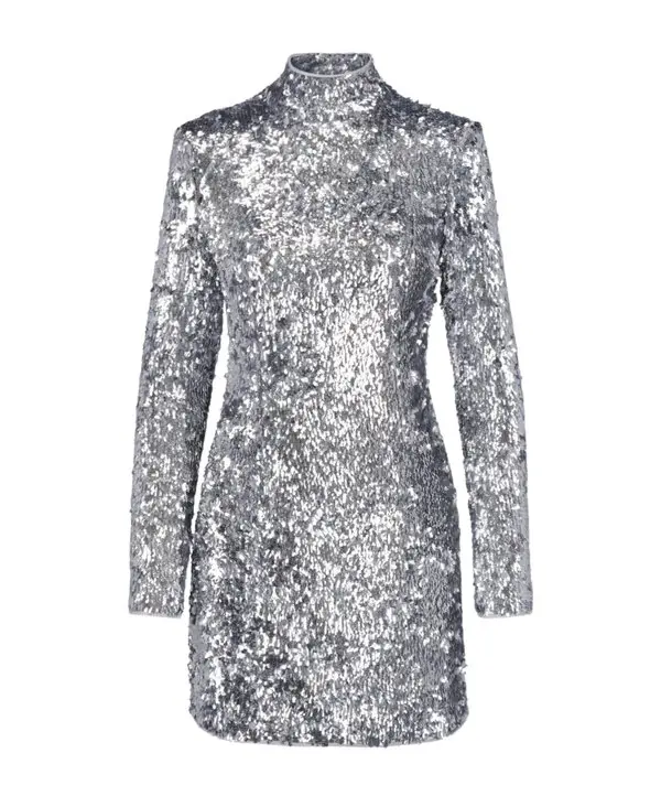 Balmain Sequin Mini Dress - Gray