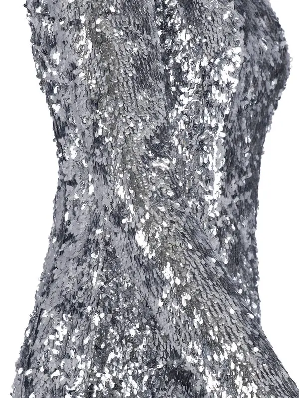Balmain Sequin Mini Dress - Gray