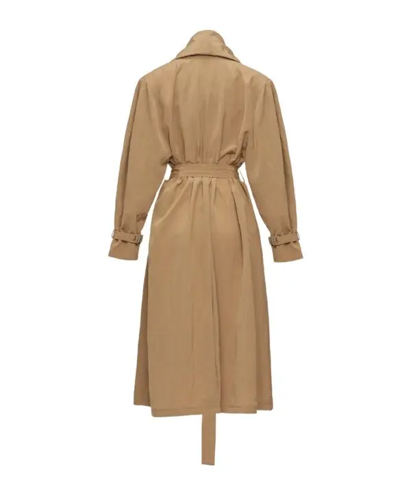 Magda Butrym Belted Shawl-collar Trench Coat