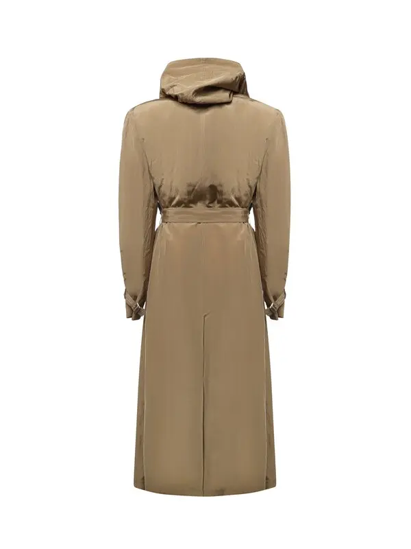 Magda Butrym Belted Hooded Coat - Beige