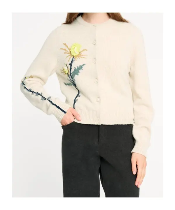 BARRIE Thistle-motif Cashmere Cardigan