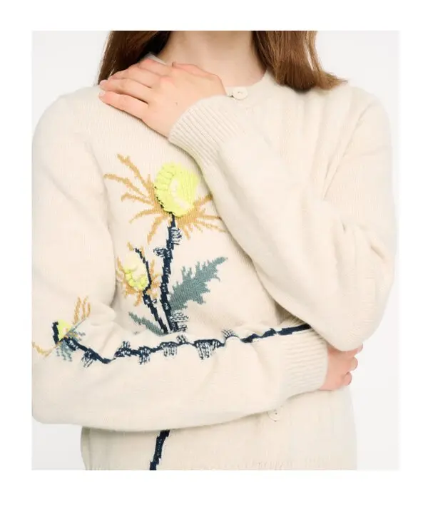 BARRIE Thistle-motif Cashmere Cardigan