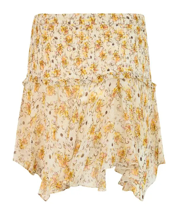 Isabel Marant Étoile Smocked Floral Mini Skirt