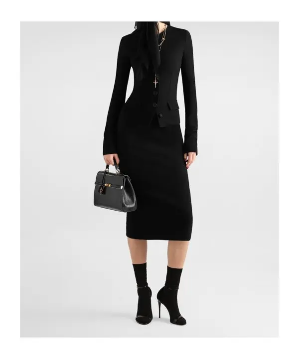 Dolce & Gabbana Stretch Wool Pencil Skirt