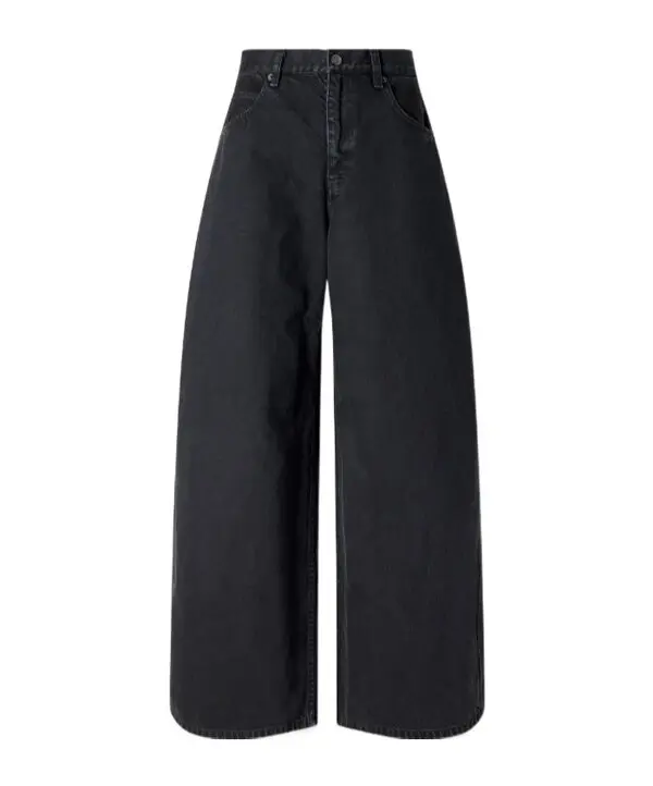 NILI LOTAN Mid-rise Wide-leg Jeans - Black