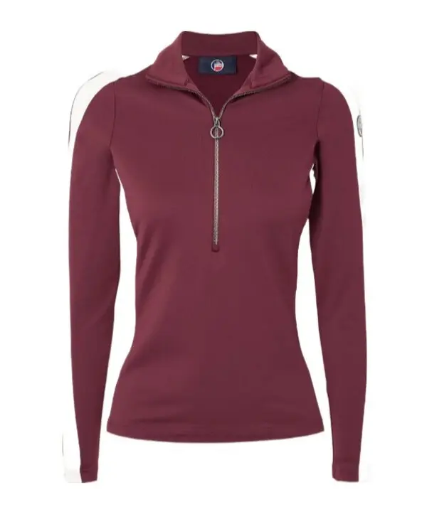 Fusalp Striped Form-fitting Stretch Base Layer Top