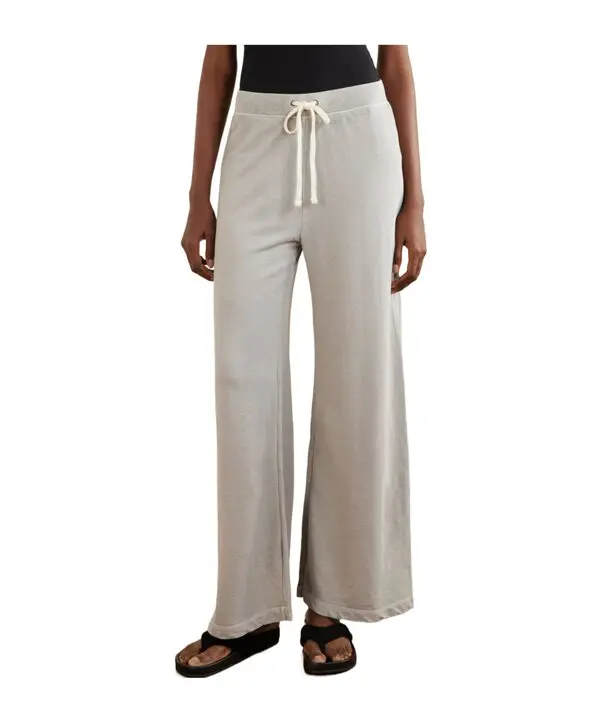 JAMES PERSE Cotton-terry Wide-leg Track Pants