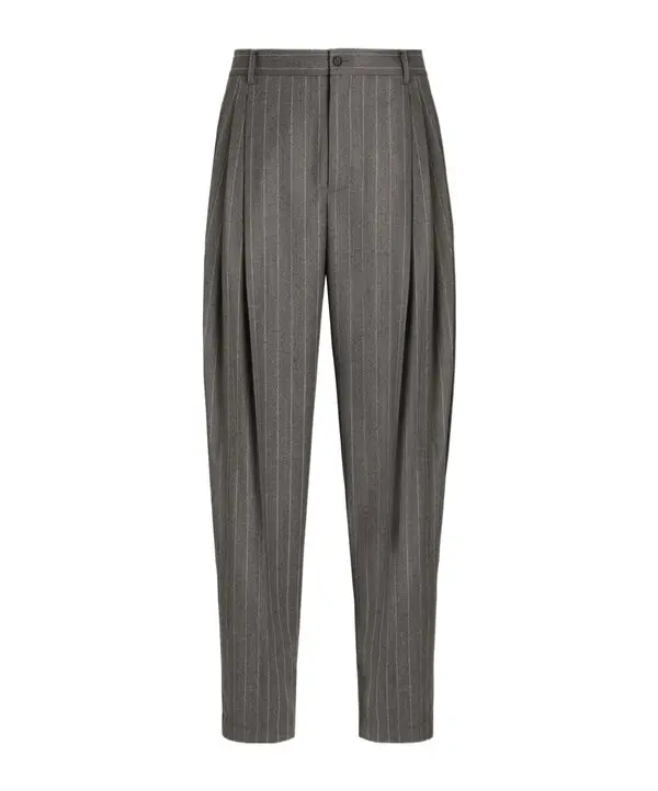 Dolce & Gabbana Pinstripe Virgin Wool Trousers - Multi-color
