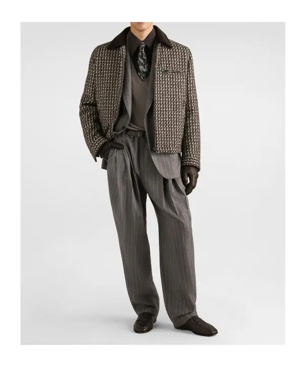 Dolce & Gabbana Pinstripe Virgin Wool Trousers - Multi-color