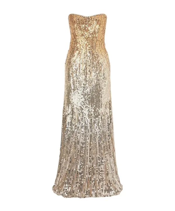 Jenny Packham Lior Embellished Sequined Gown