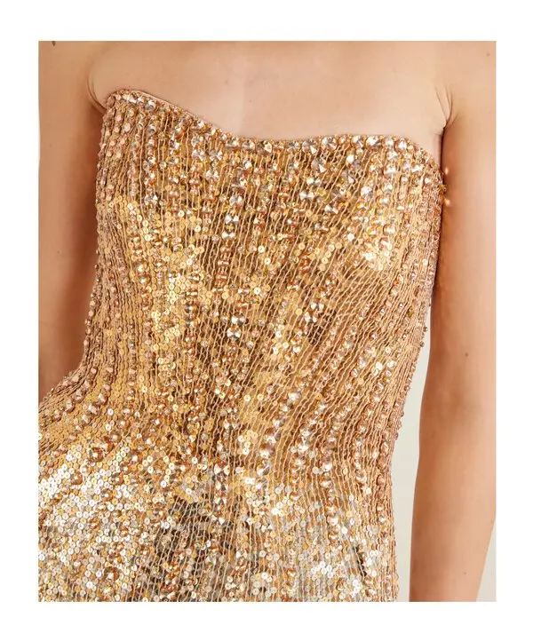 Jenny Packham Lior Embellished Sequined Gown