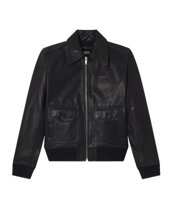 A.p.c. Short Leather Jacket