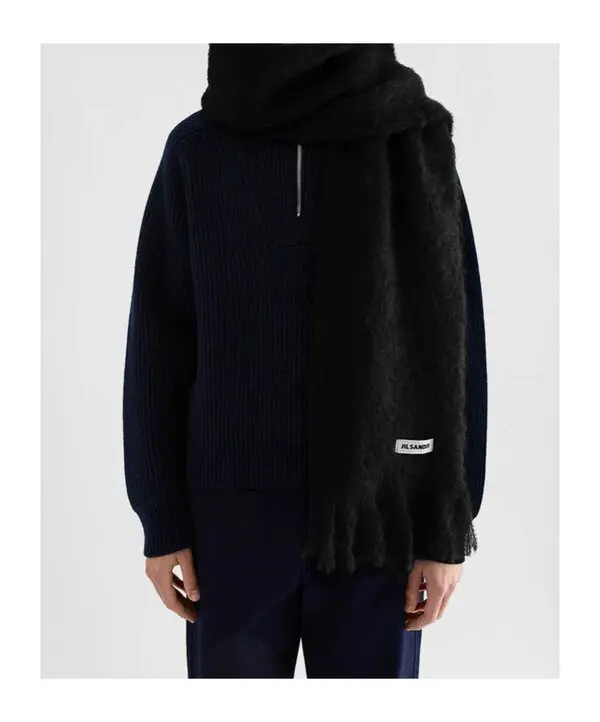 JIL SANDER Slim Wool Blend Scarf