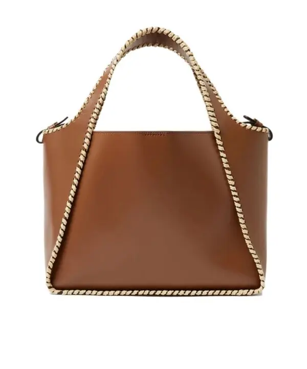 Stella McCartney Logo Crossbody Tote Bag - Tan