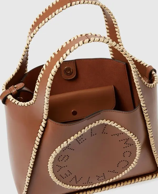 Stella McCartney Logo Crossbody Tote Bag - Tan