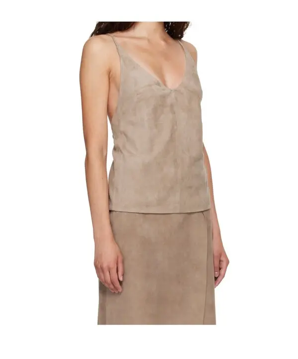 ST. AGNI Soft Suede Camisole - Nude