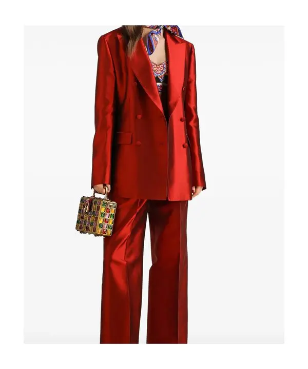 Dolce & Gabbana Carretto-print Charmeuse Top