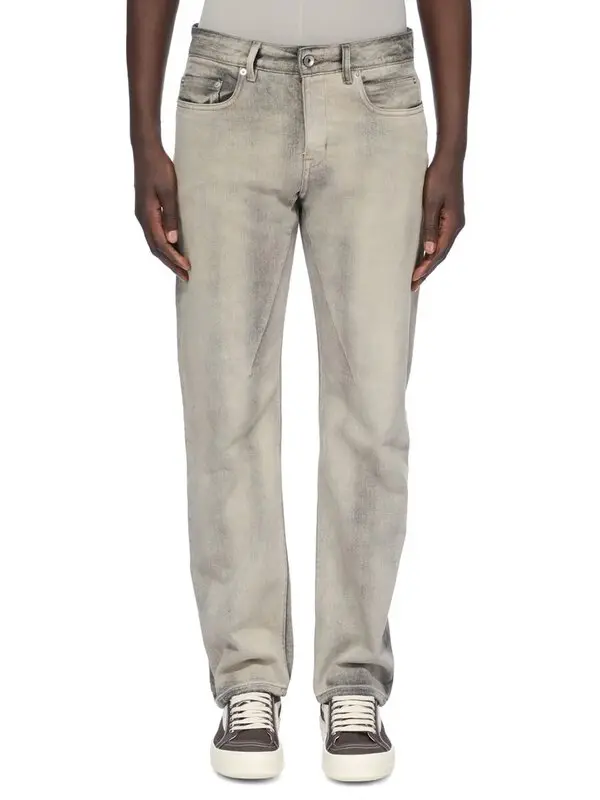 Rick Owens Fog Cut Faded-effect Jeans - Nude