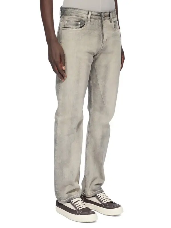Rick Owens Fog Cut Faded-effect Jeans - Nude