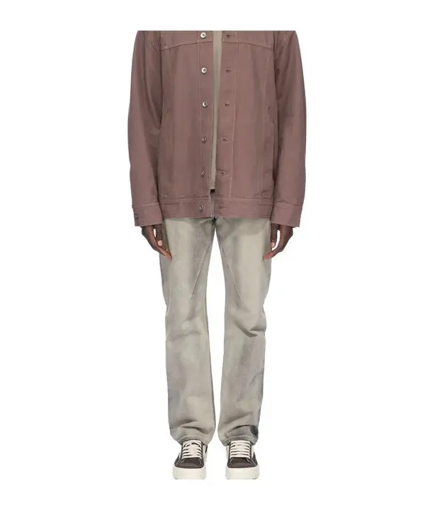 Rick Owens Fog Cut Faded-effect Jeans - Nude