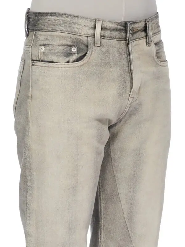 Rick Owens Fog Cut Faded-effect Jeans - Nude