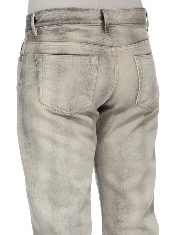 Rick Owens Fog Cut Faded-effect Jeans - Nude