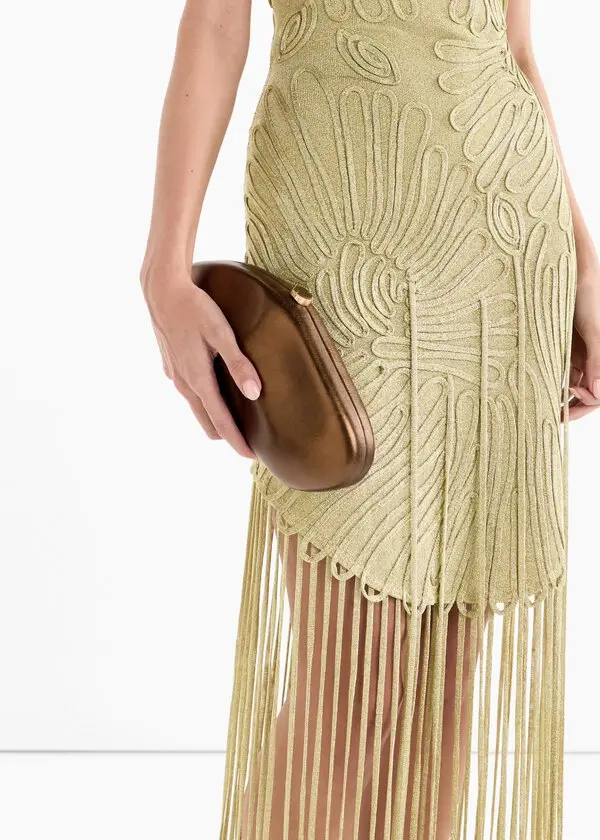 Cult Gaia Caldera Clutch - Brown