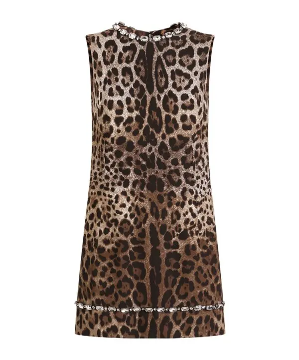 Dolce & Gabbana Leo-print Cady Dress