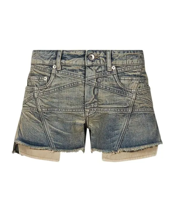 Rick Owens Denim Shorts With Belt Loops
