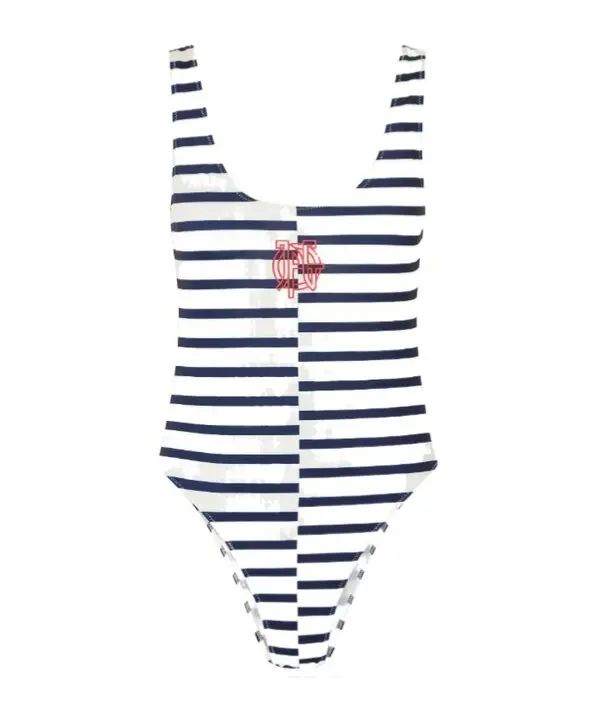 JEAN PAUL GAULTIER Striped One-piece Swimsuit - White