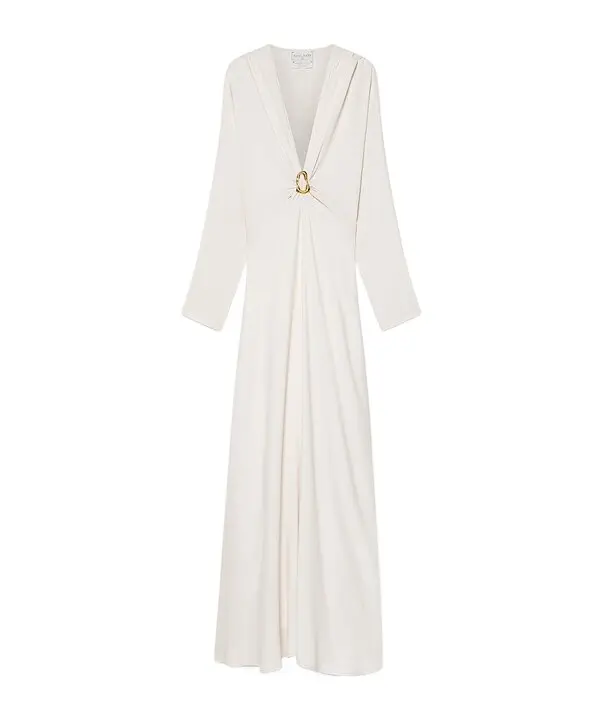 FORTE_FORTE Silkblend Marocaine Longsleeved Maxi Dress
