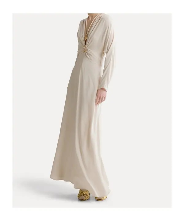 FORTE_FORTE Silkblend Marocaine Longsleeved Maxi Dress
