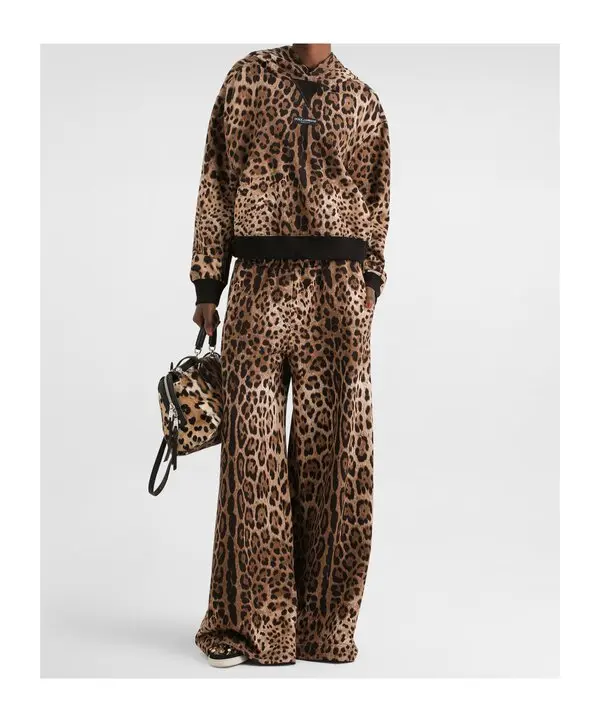 Dolce & Gabbana Leo-print Cotton Hooded Sweatshirt
