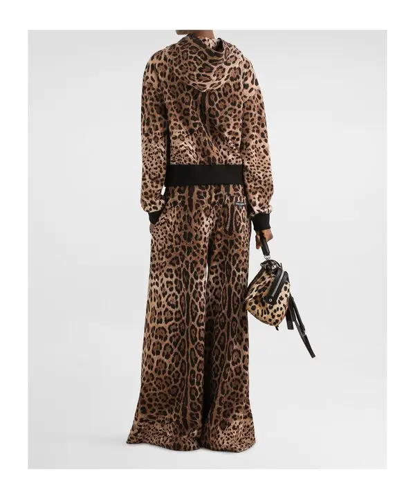 Dolce & Gabbana Leo-print Cotton Hooded Sweatshirt