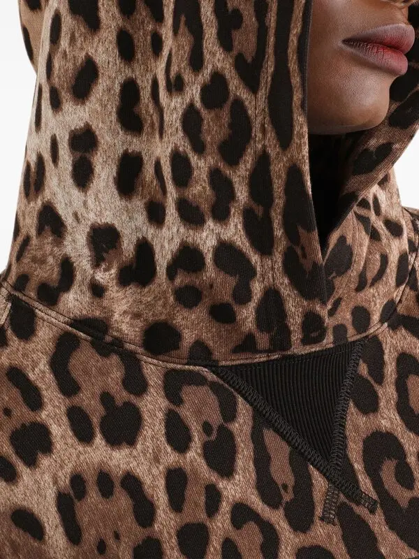 Dolce & Gabbana Leo-print Cotton Hooded Sweatshirt