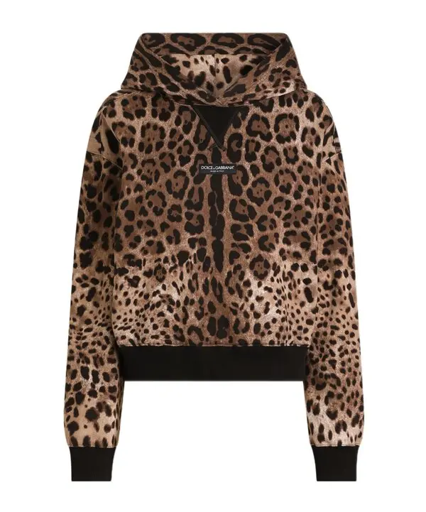 Dolce & Gabbana Leopard Printed Hoodie - Multicolour