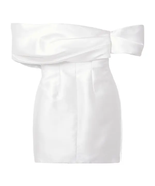 Solace Edda Off-the-shoulder Faille Mini Dress