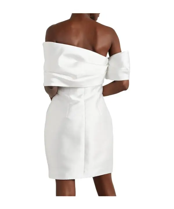 Solace Edda Off-the-shoulder Faille Mini Dress