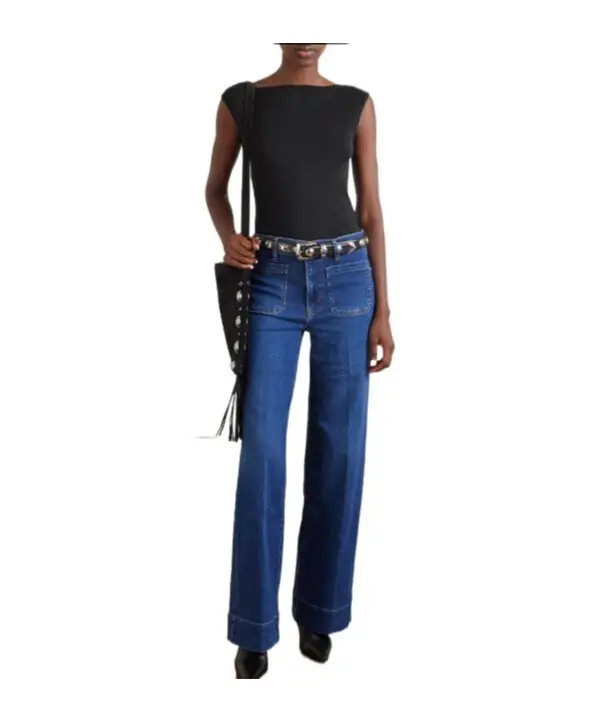 FRAME High-waisted Straight-leg Jeans