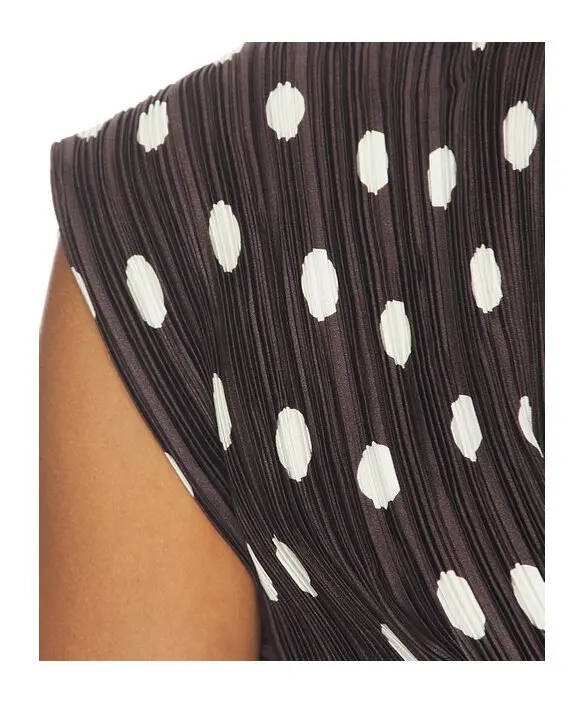 Cult Gaia Polka-dot Pleated Dress