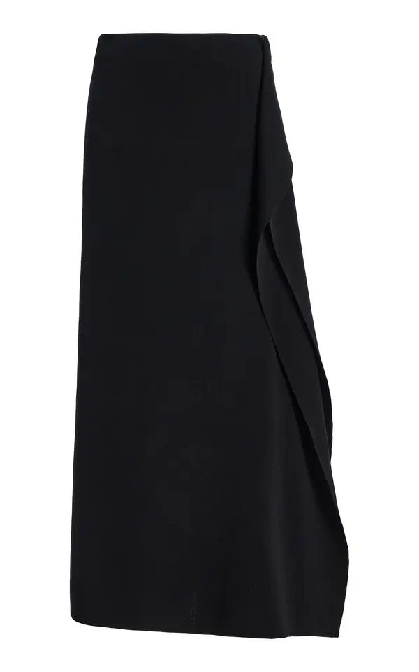 HOUSE OF DAGMAR Draped Knit Midi Skirt