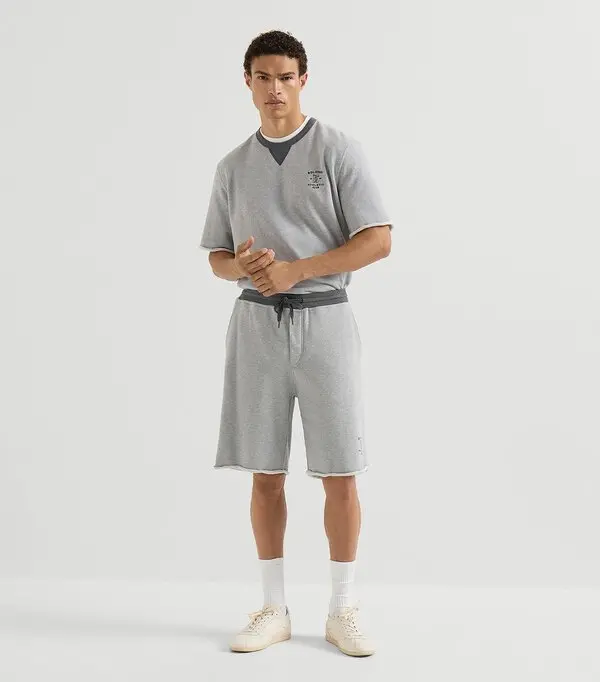Brunello Cucinelli Cotton Track Bermuda Shorts