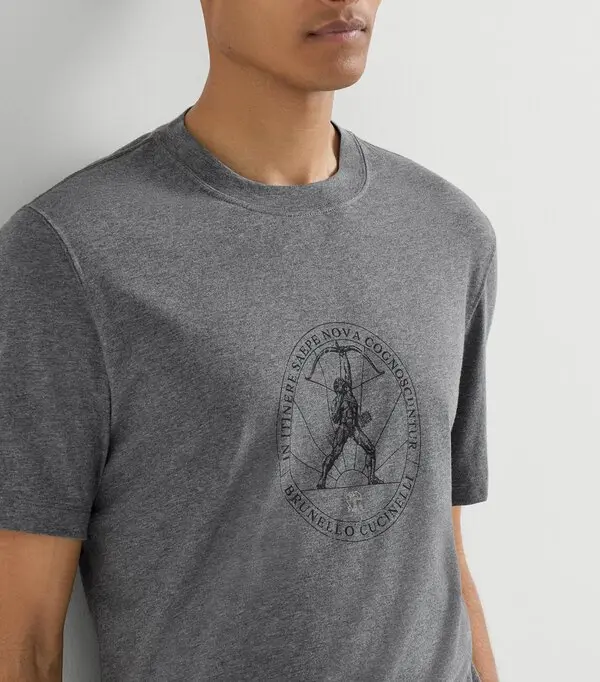 Brunello Cucinelli Cotton Graphic Print T-shirt