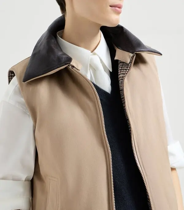Brunello Cucinelli Cotton-linen Reversible Gilet